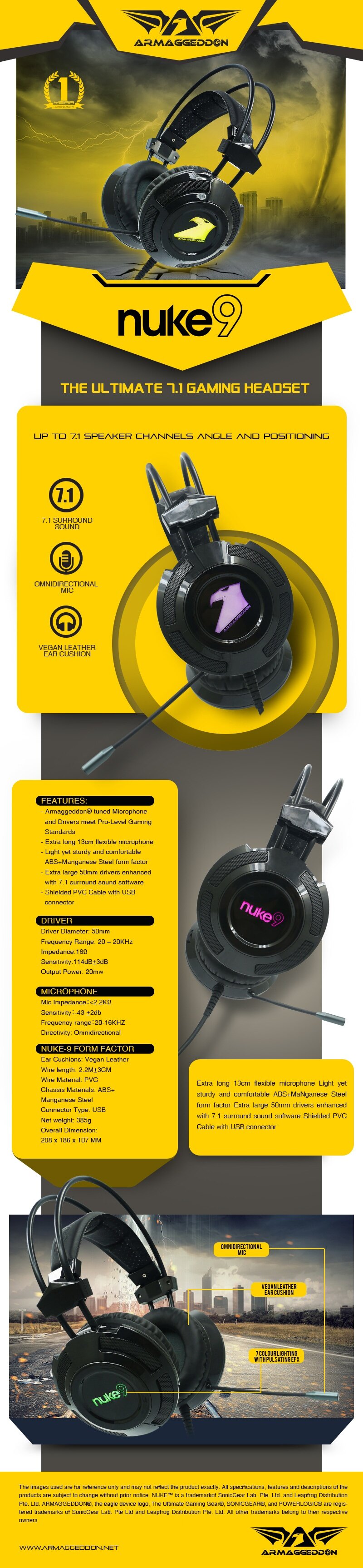 [WTS] Aramggeddon Nuke 9 Gaming Headset