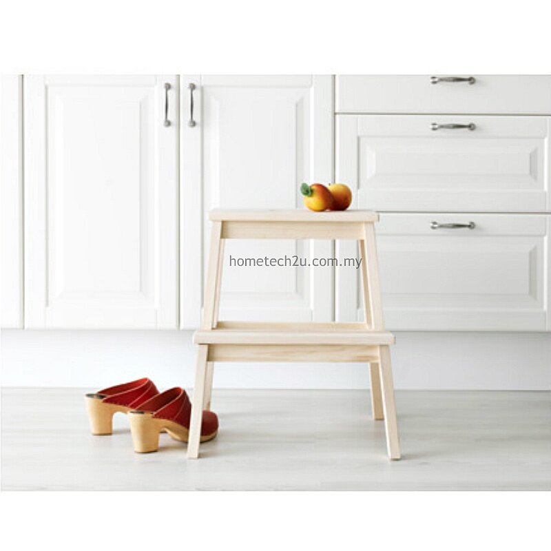 Wooden Step Stool Chair (2 Steps) - Cappuccino