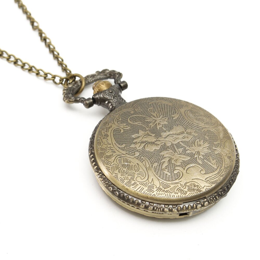 ZANZEA Conejo del bronce de cuarzo reloj de bolsillo colgante de col ...