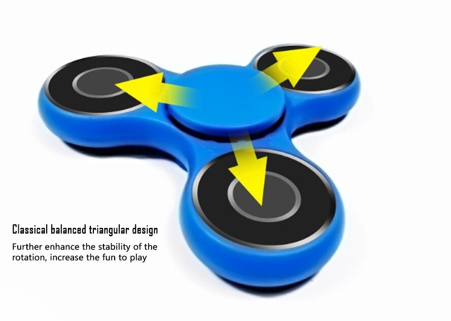 4 Colors New Tri-Spinner Fidget Toy Plastic EDC Hand Spinner For Autism ...