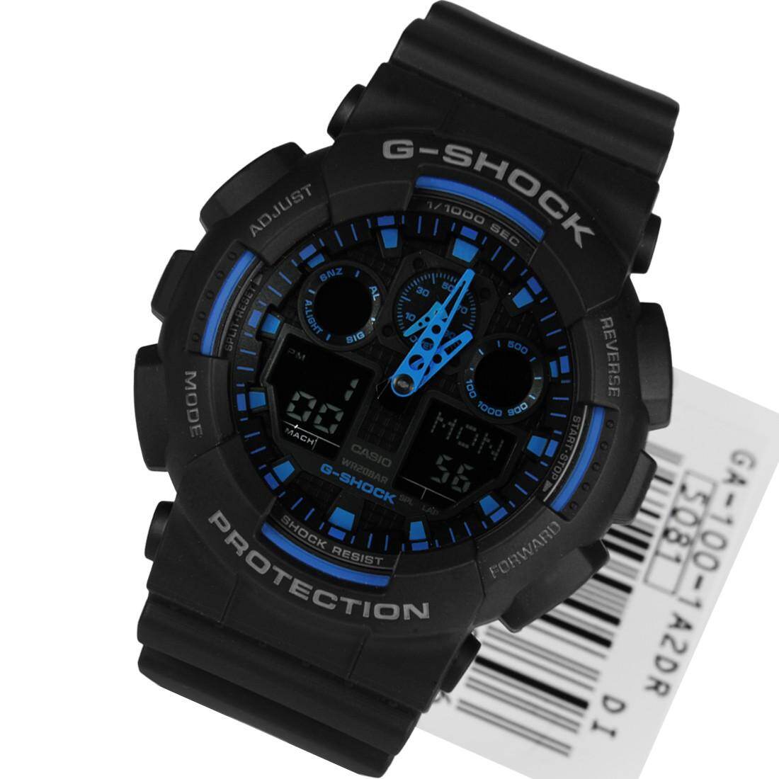 CASIO G-SHOCK GA-100-1A2DR | JAM TANGAN GETAH | RESIN STRAP | DIGITAL WATCH