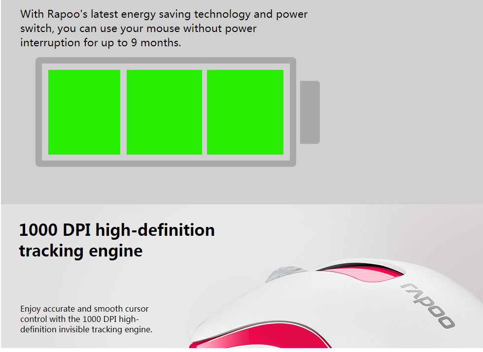 ph&co | PC Depot. RAPOO M10 PLUS WIRELESS MOUSE BLACK