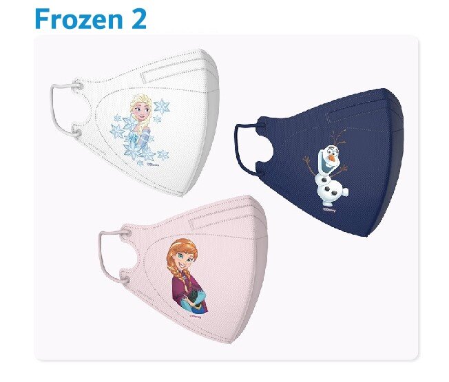 Made in Korea Disney Frozen 3 Types in a Box 4 Size Mask /Comfortable ...