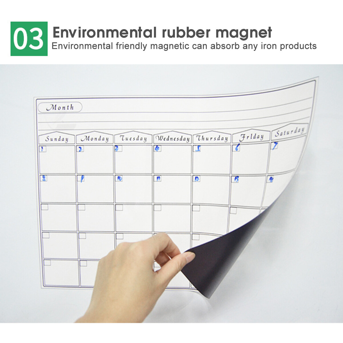 Generic Fridge Magnets Magnetic Whiteboard Weekly Monthly Plan Calendar ...