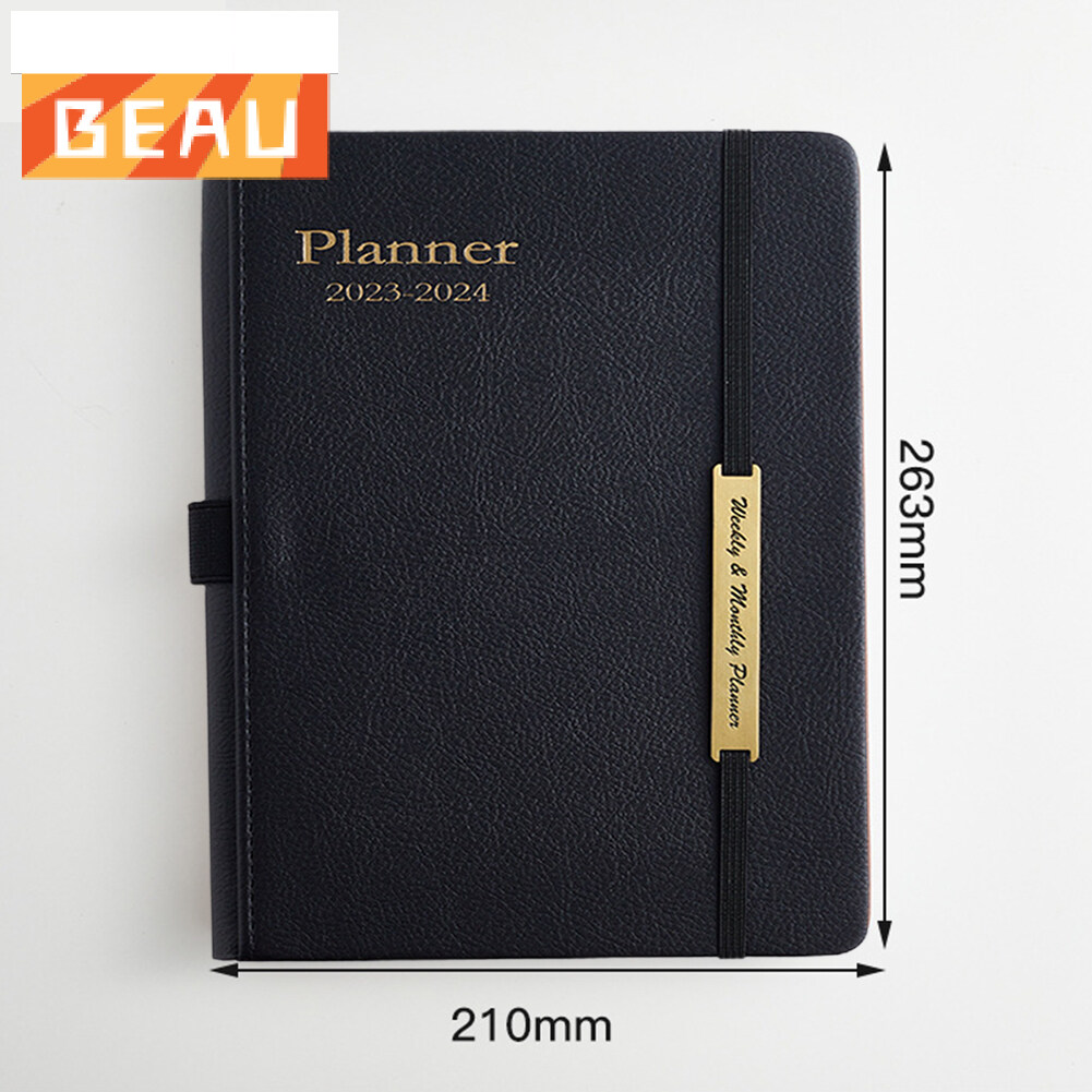 BEAU PU Leather Surface 18 Months 2023 Calendar Planner Schedule Book ...