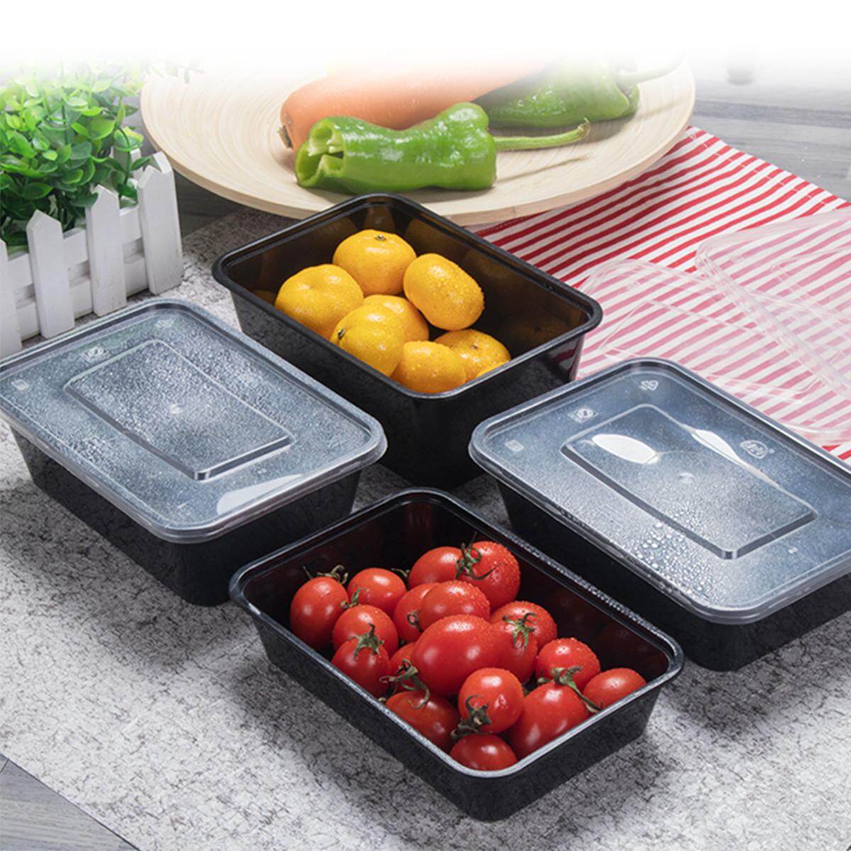 Generic 10 Set 16oz Food Prep Meal Storage Containers Lids Lunch Boxes ...