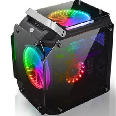Coolman Gorilla Tempered Glass ATX Computer Gaming PC Case Water Cool ...