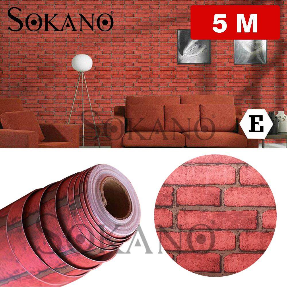 SOKANO 5 Meter x 45cm DIY Self Adhesive Decorative Wall Paper Wallpaper ...