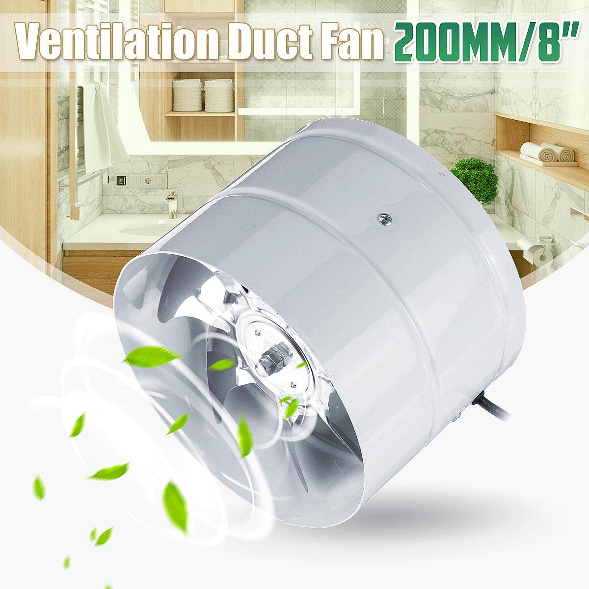 Generic Round Duct Fan 8 Inch High Speed And Quiet Industrial Exhaust ...