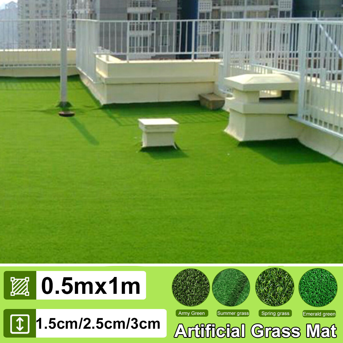 Artificial Grass Mat Synthetic Landscape Turf Lawn Yard Garden Decor 1. ...