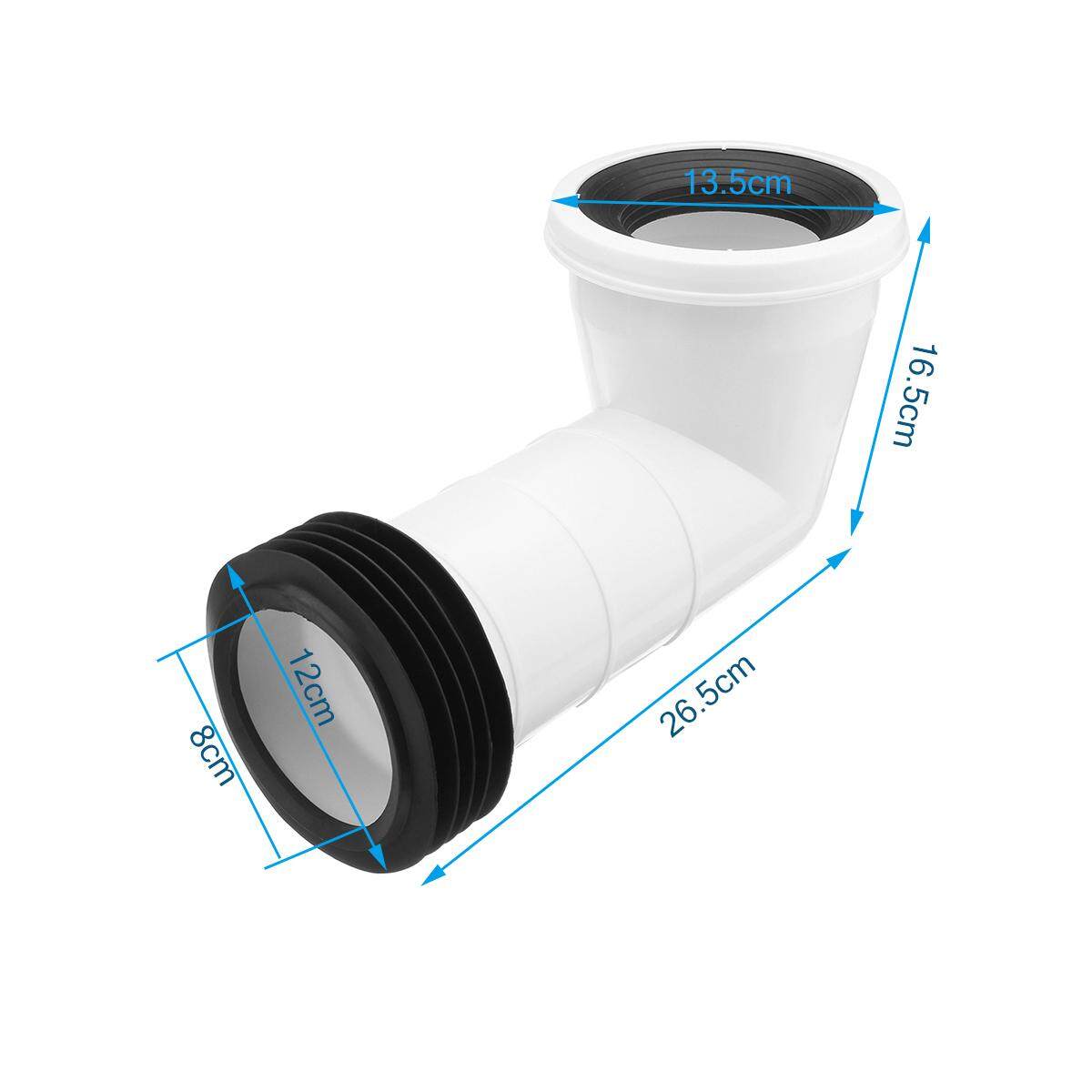 Generic 90 Degree F Flexible Bent WC Toilet Pan Connector Soil PVC P ...