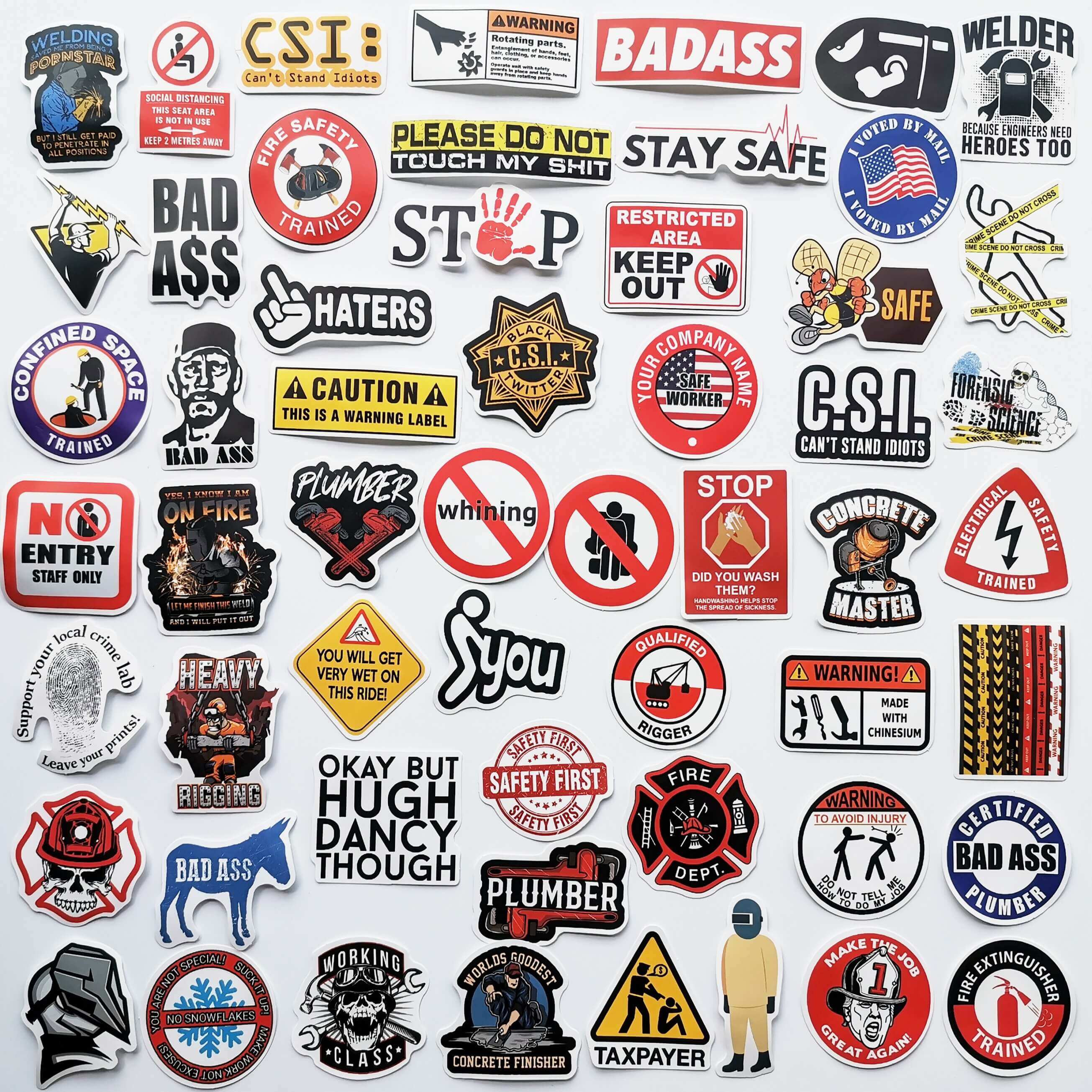 Anti Union Hard Hat Stickers