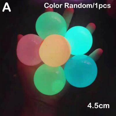 Luminous Stick Wall Ball Glow in the dark Stick Ball Sticky Ball Toy