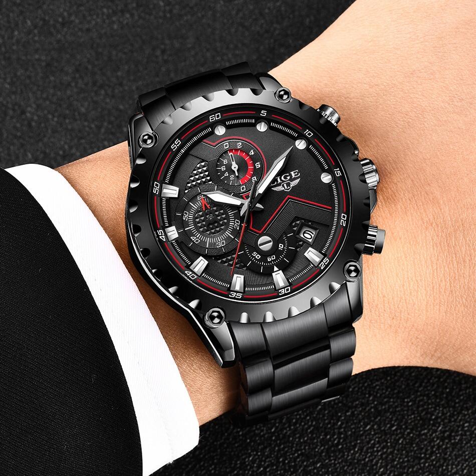 LIGE nuevos relojes para hombre, marca de lujo superior, moda deportiva ...