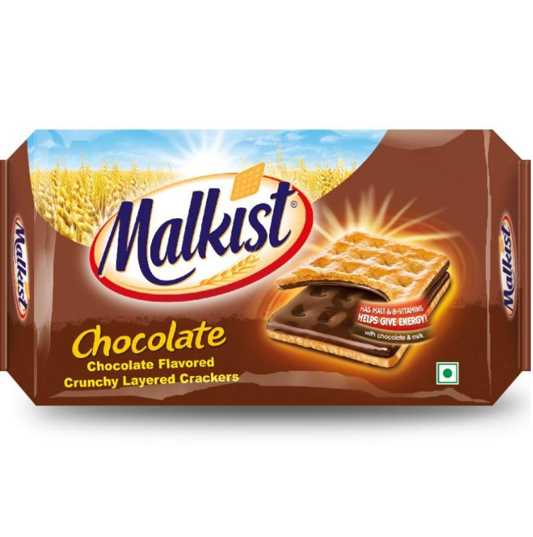 Malkist Chocolate Flavoured Cracker Biscuits | Family Pack | 144g |Pack ...