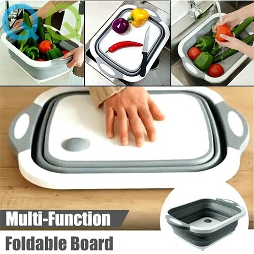 QQ 4 In 1 Foldable Cutting Board/ Kitchen Multifunctional Silicone ...