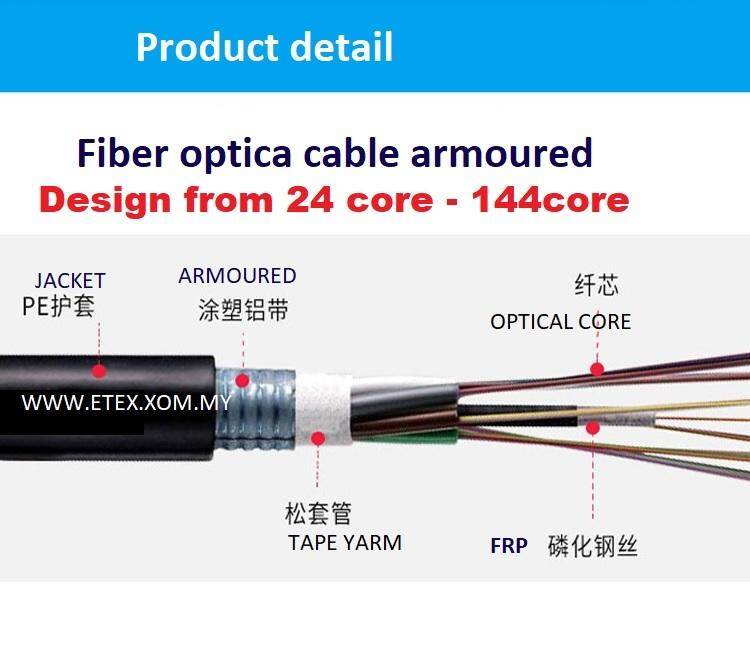 OUTDOOR 24 CORE FIBER OPTIC SINGLE MODE CABLE | Lazada