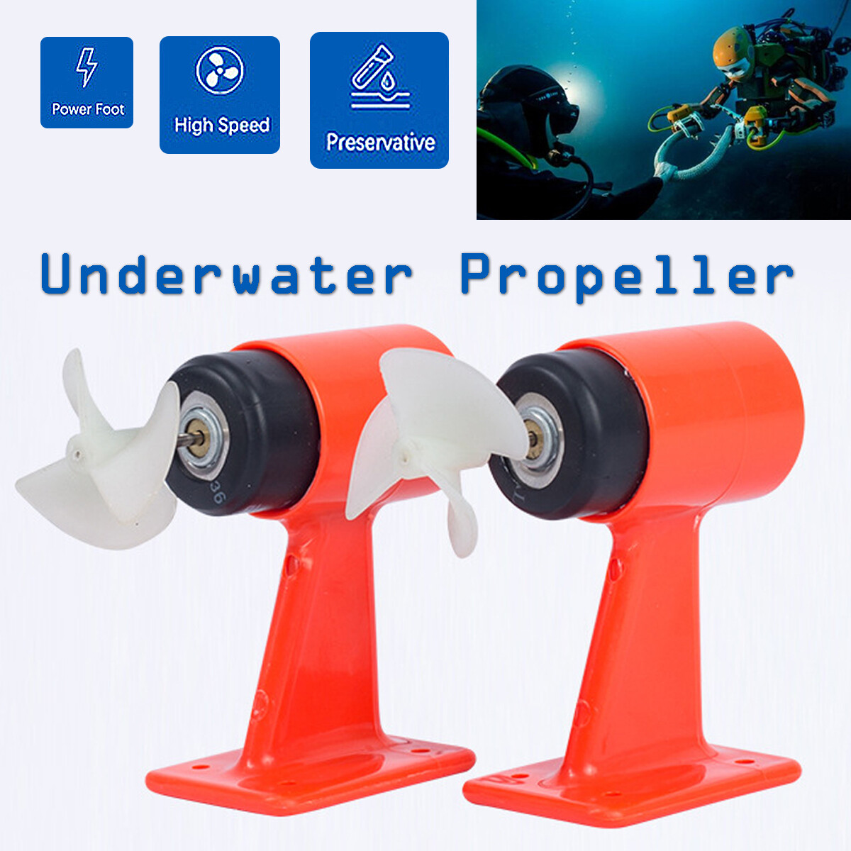 Generic 12-24V DIY Ship Model Underwater Propeller Motor For RC Boat ...