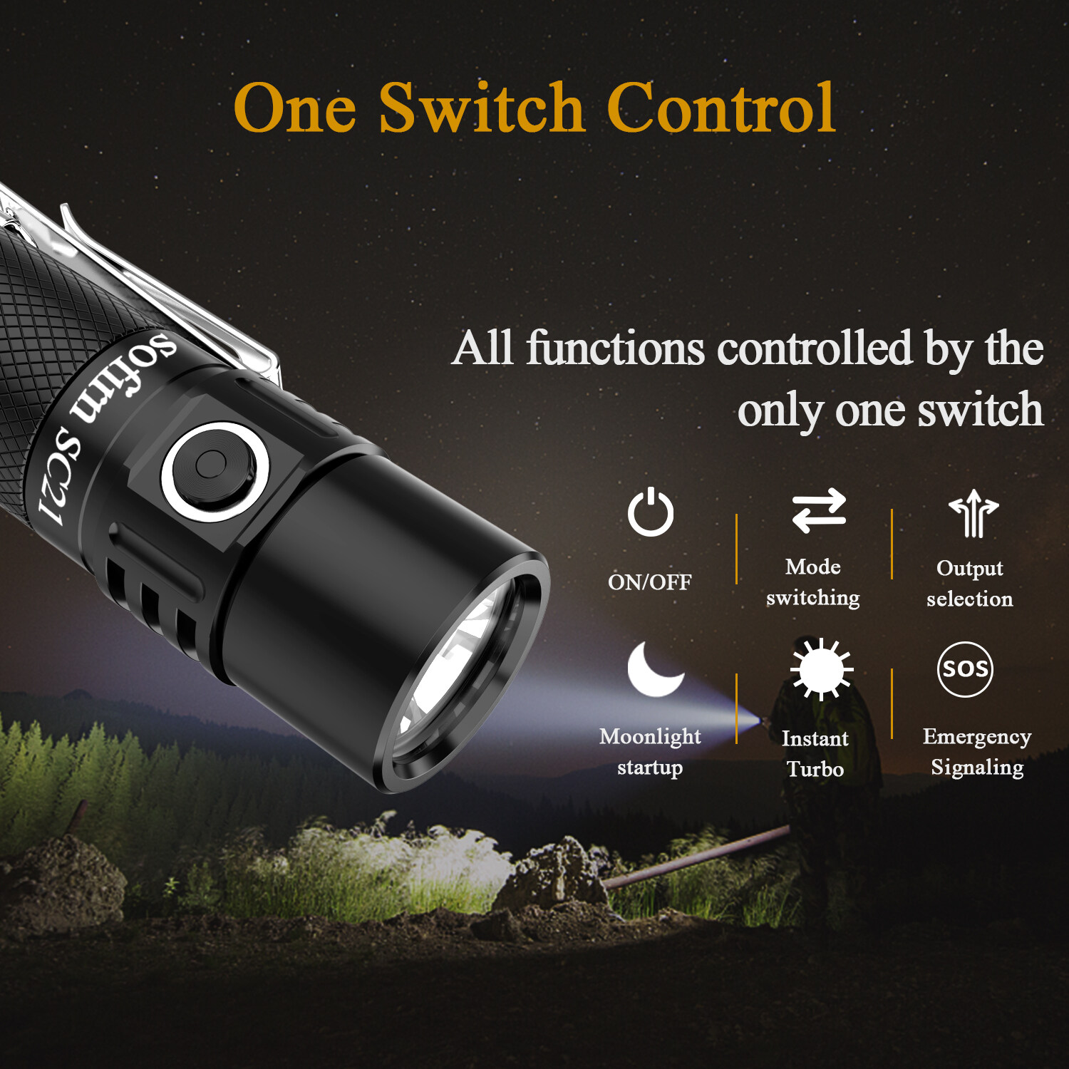 Sofirn SC21 懐中電灯 LED LH351D ミニライト フラッシュライト かいちゅうでんとう 1000ルーメン TYPE C型