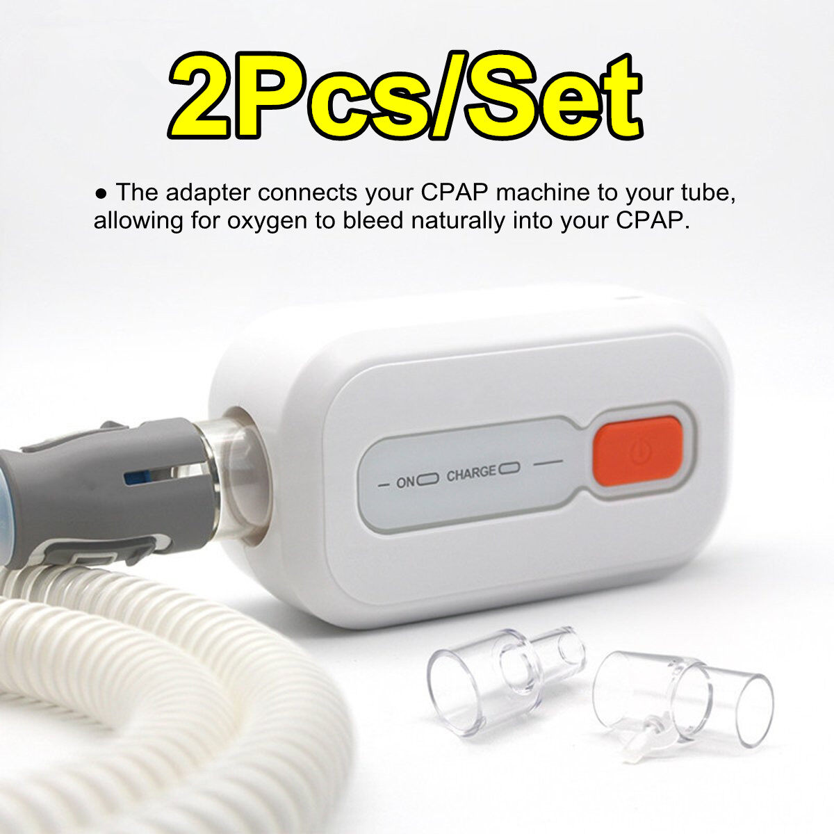 Generic 2Pcs/Set Oxygen Adapter Enrichment Port CPAP Tubing Hose ...