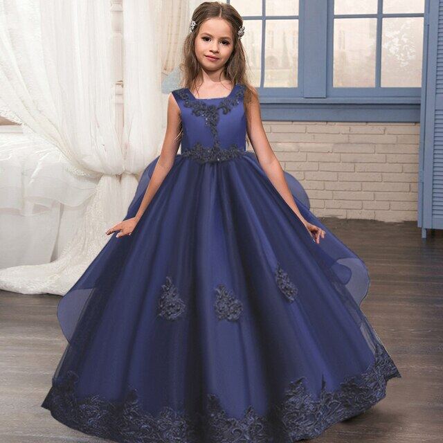 Summer Pageant Bridesmaid Costume Flower Girls Dress Child Kid Dress ...
