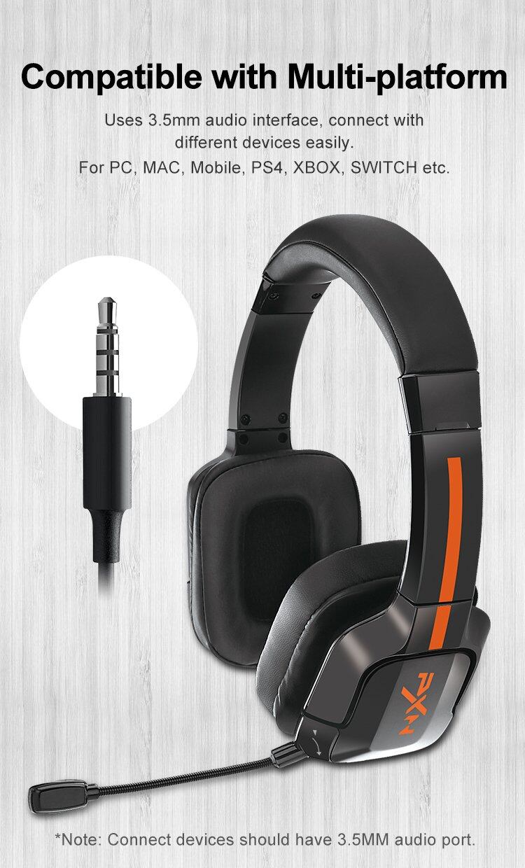 PXN U305 Wired Gaming Lightweight Design Headset with Omnidirectional ...