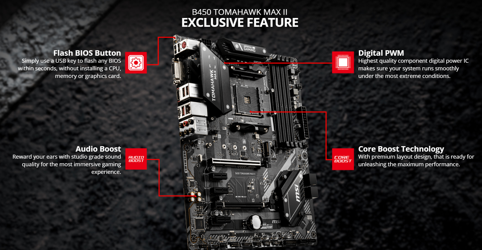 ph&co | PC Depot. MSI AMD B450 MOTHERBOARD MAINBOARD B450 TOMAHAWK MAX II