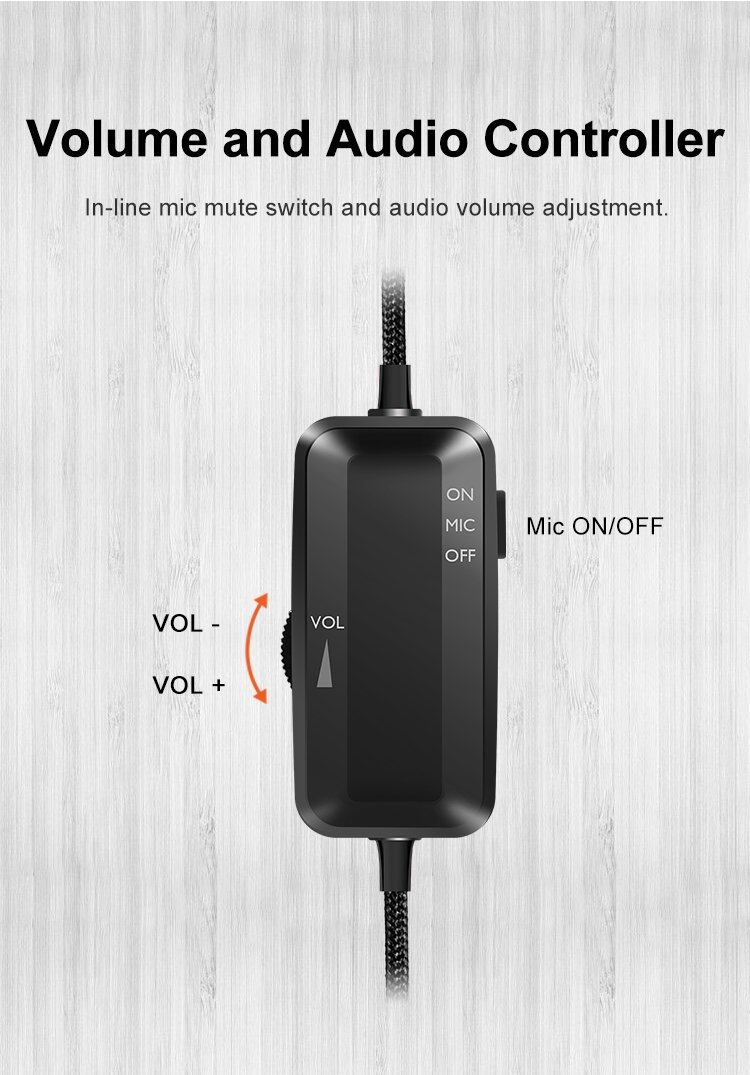 PXN U305 Wired Gaming Lightweight Design Headset with Omnidirectional ...