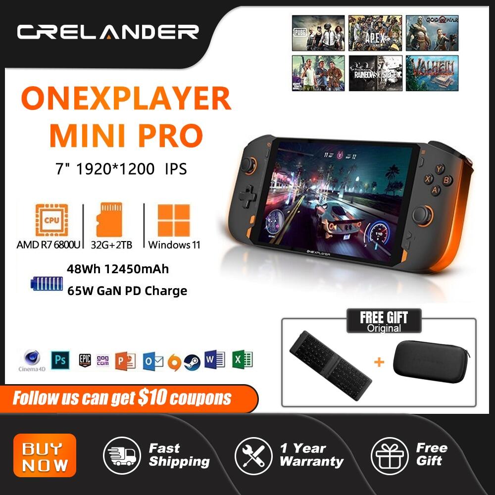 Onexplayer Mini Pro 7 Inch Handheld Game Console AMD Ryzen 7 6800U PC ...