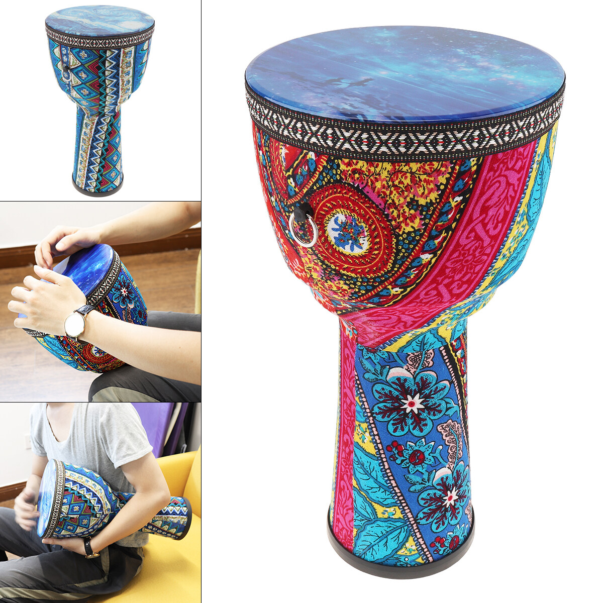 BND Drums Mini Djembe Drum Djembe Jembe Is A Rope-Tuned Covered Goblet ...