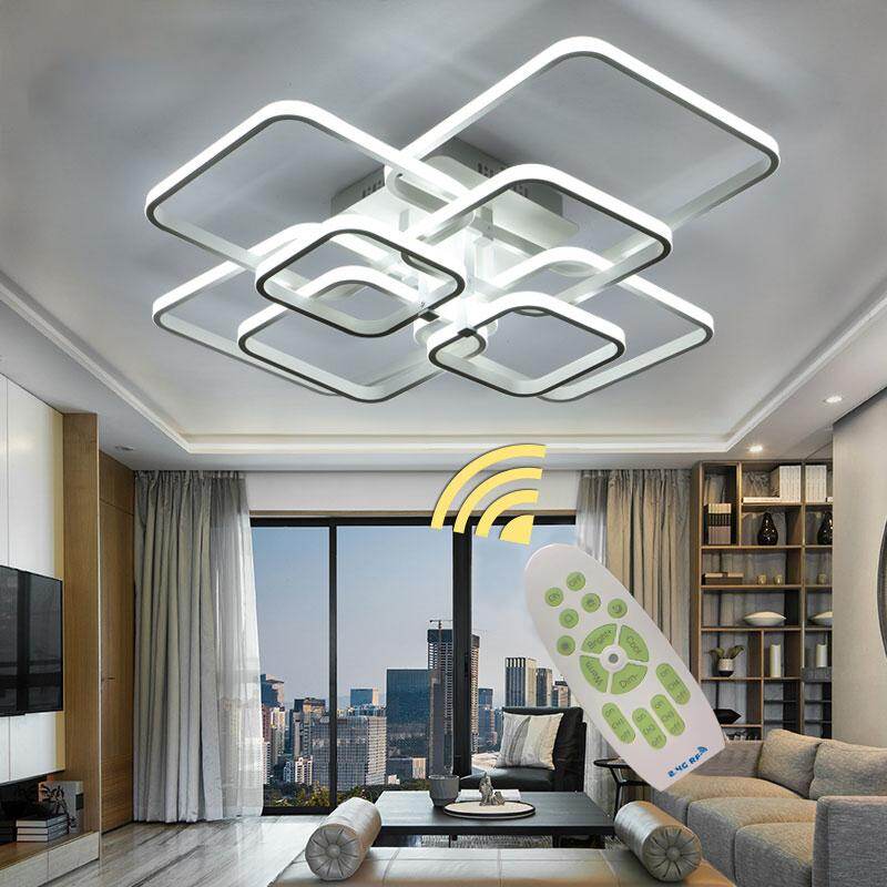 8Heads Led Modern Ceiling Lights Rectangle Design for Living Room ...