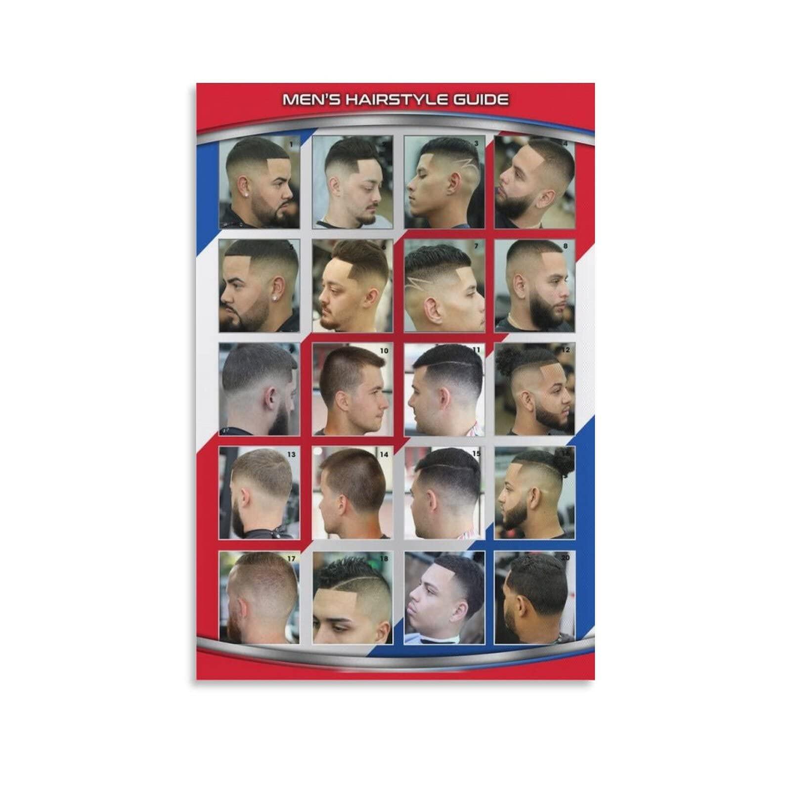 Barber Hairstyle Guide Poster