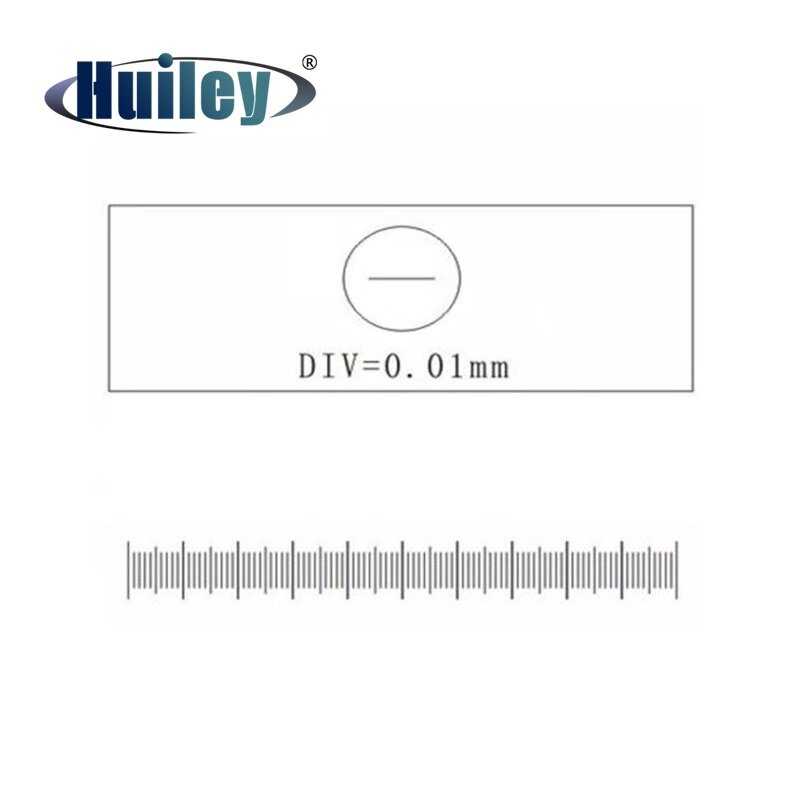 Micrometers & Accessories 5-Scale Crosshair Microscope Slide - Optical ...